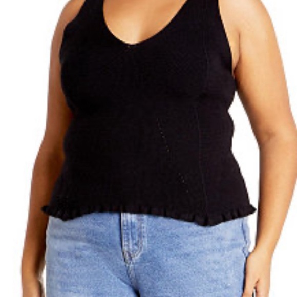 City Chic | Tops | City Chic Plus Size Sammie V Neck Top Women Size 8 ...